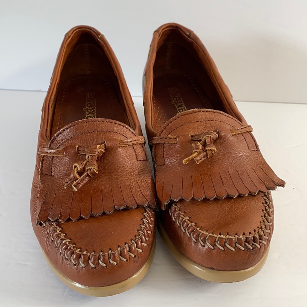 Vintage Dexter Kiltie Fringe Leather Loafers Size 8.5 - Gem